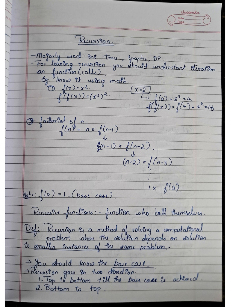 Recursion Part One | PDF