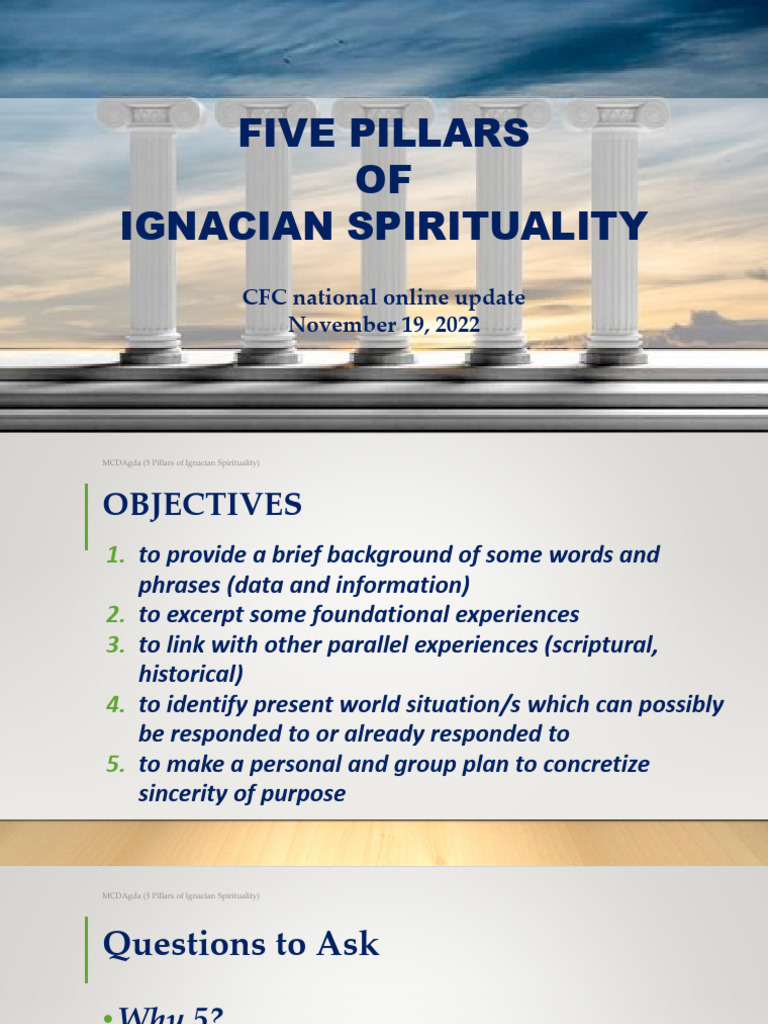 Pillars of Ignacian Spirituality M. Cora RVM | PDF