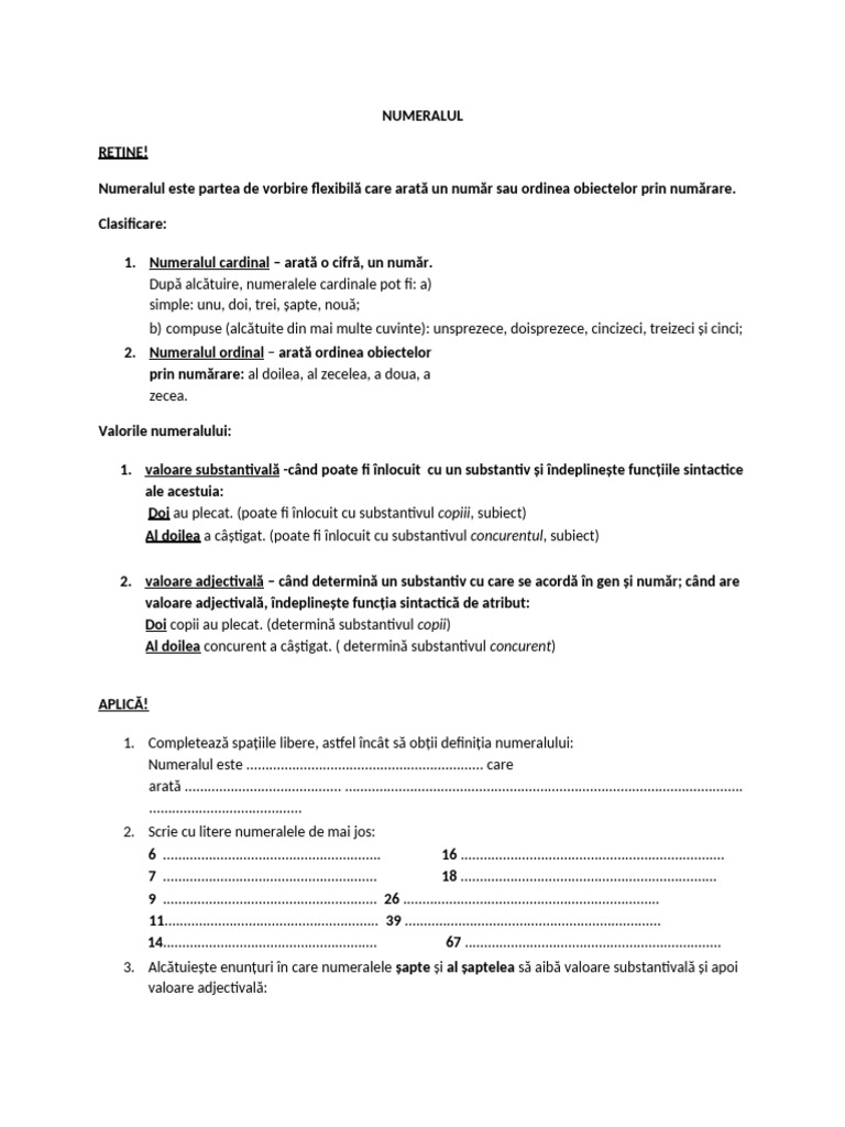 Numeralul | PDF