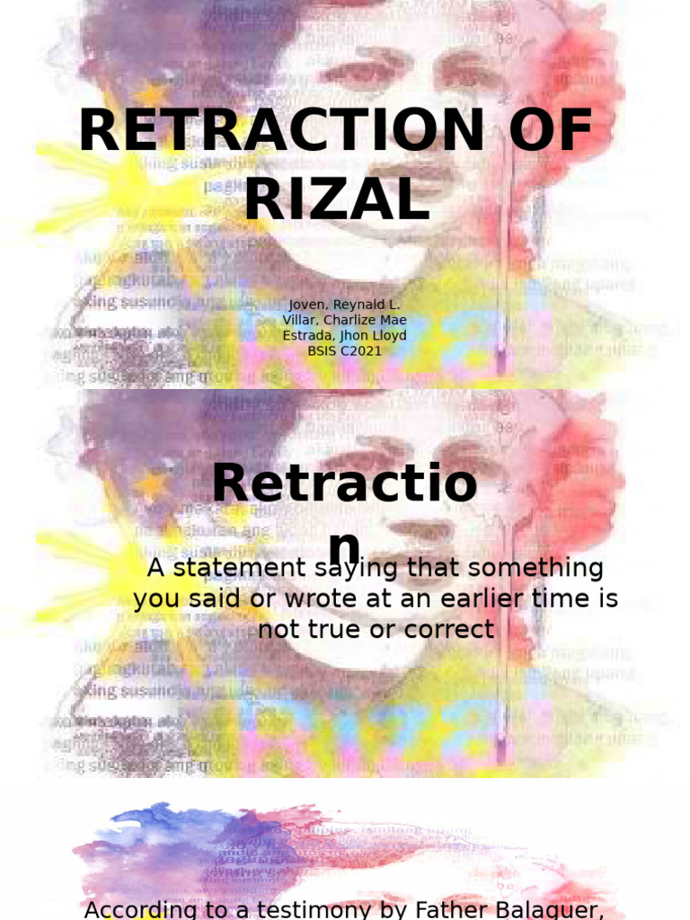 Retraction of Rizal | PDF