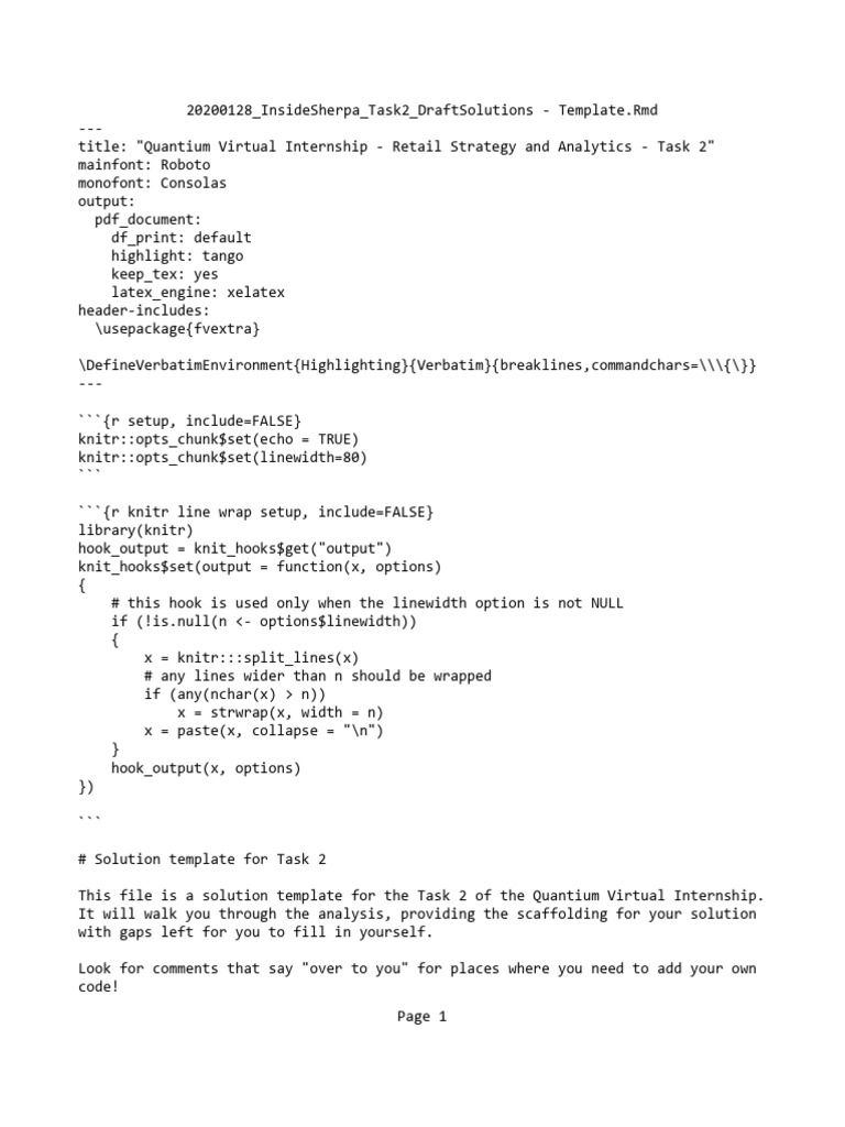 InsideSherpa - Task2 - DraftSolutions - Template - RMD - Notepad - InsideSherpa - Task2 ...