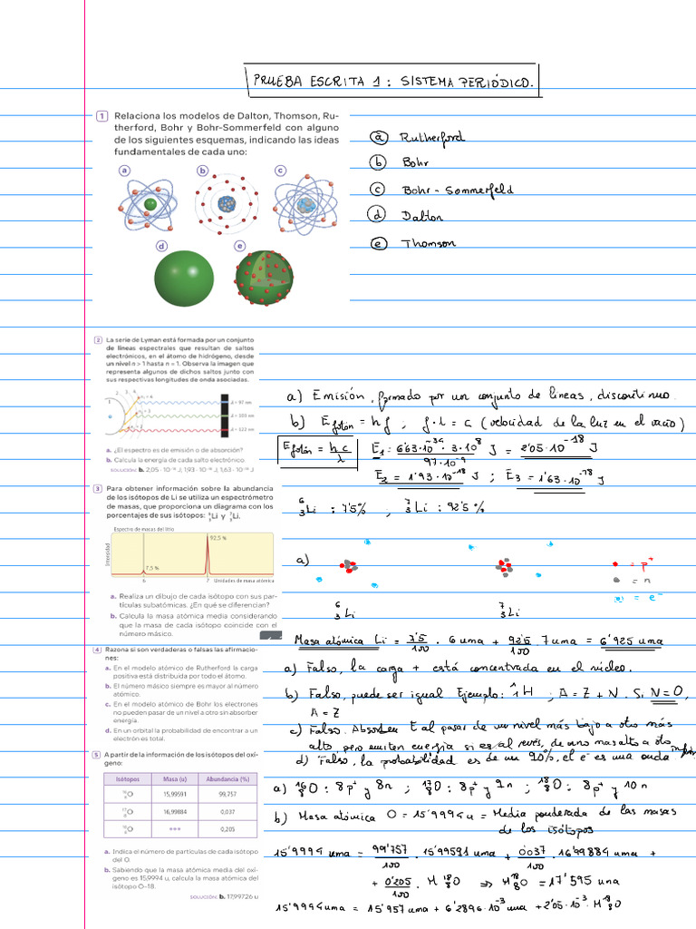 Actividades FQ1 Tabla | PDF