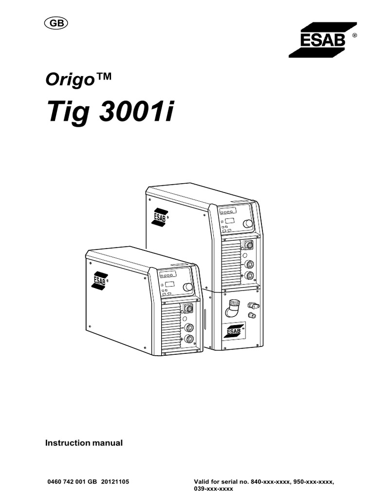 Origo-Tig-3001i-2 Spare Parts | PDF