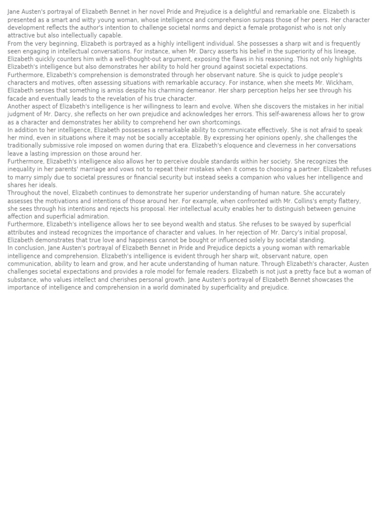 Elizabeth Bennet | PDF