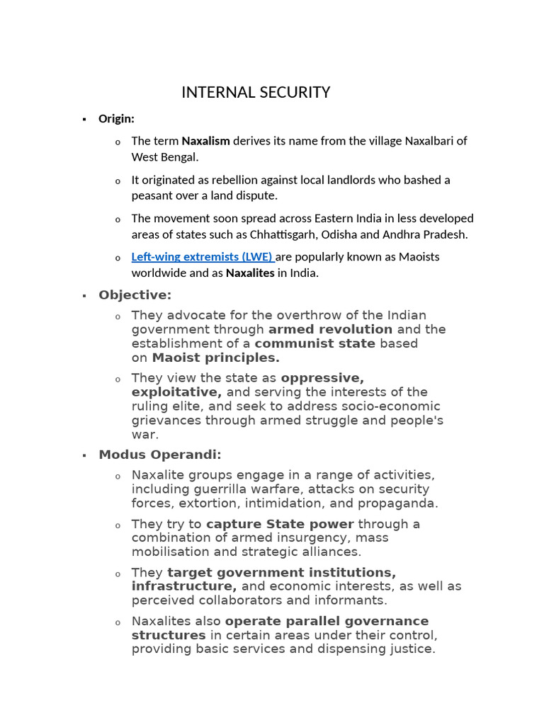 Internal Security | PDF