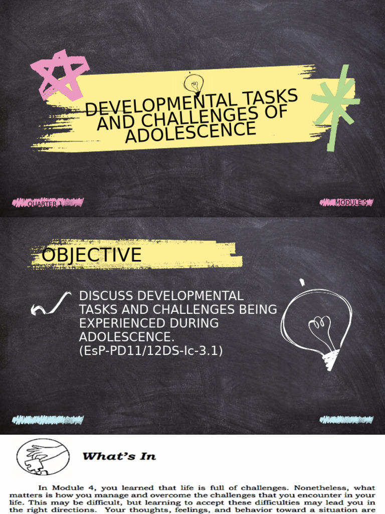 MOD5 Developmental Tasks and Challenges of Adolescence | PDF ...