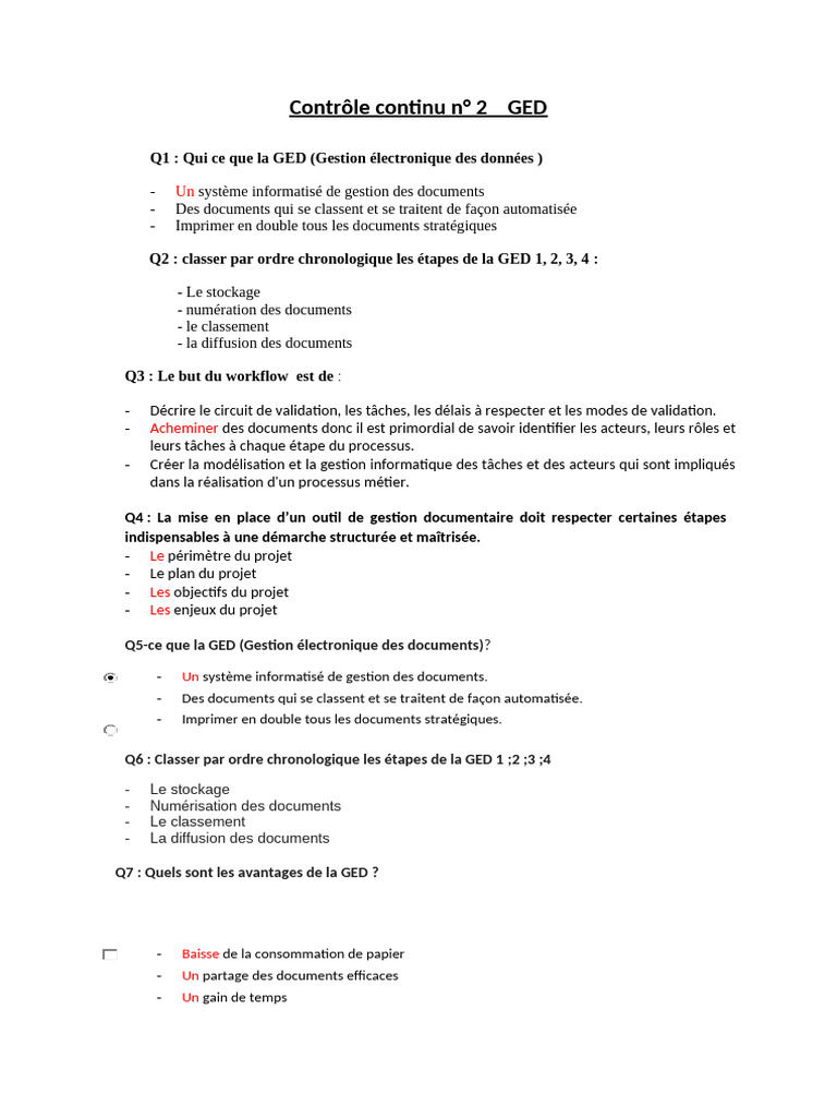 Contrôle Continu 2 GED 103 | PDF
