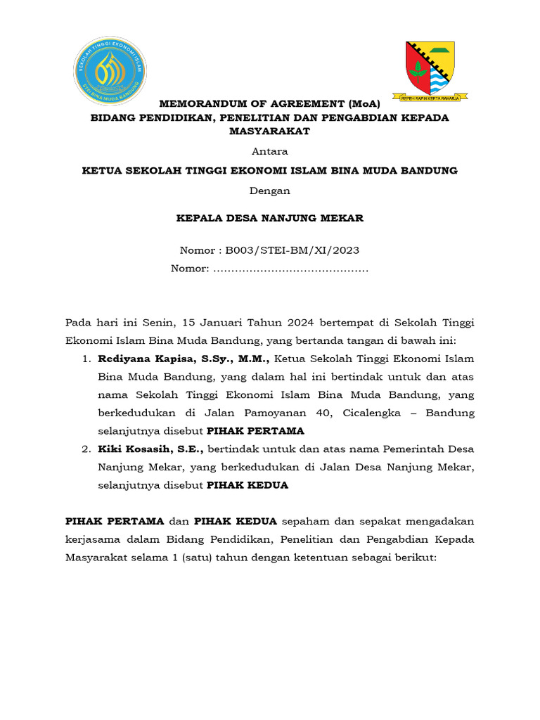 Draft MOU | PDF | Social Science | Science & Mathematics