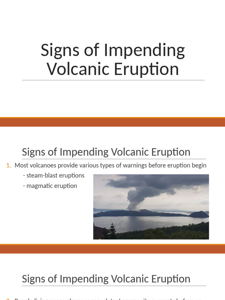 7 Signs of Impending Volcanic Ruption | PDF