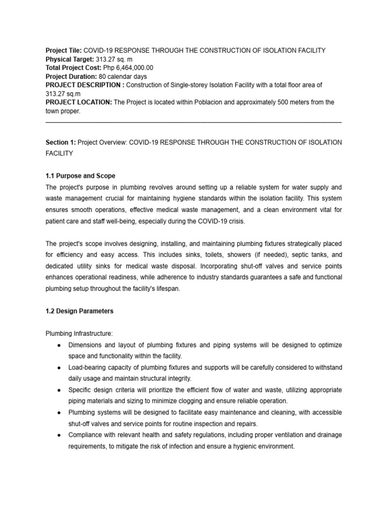 Technical Specifications For Plumbing Works | PDF