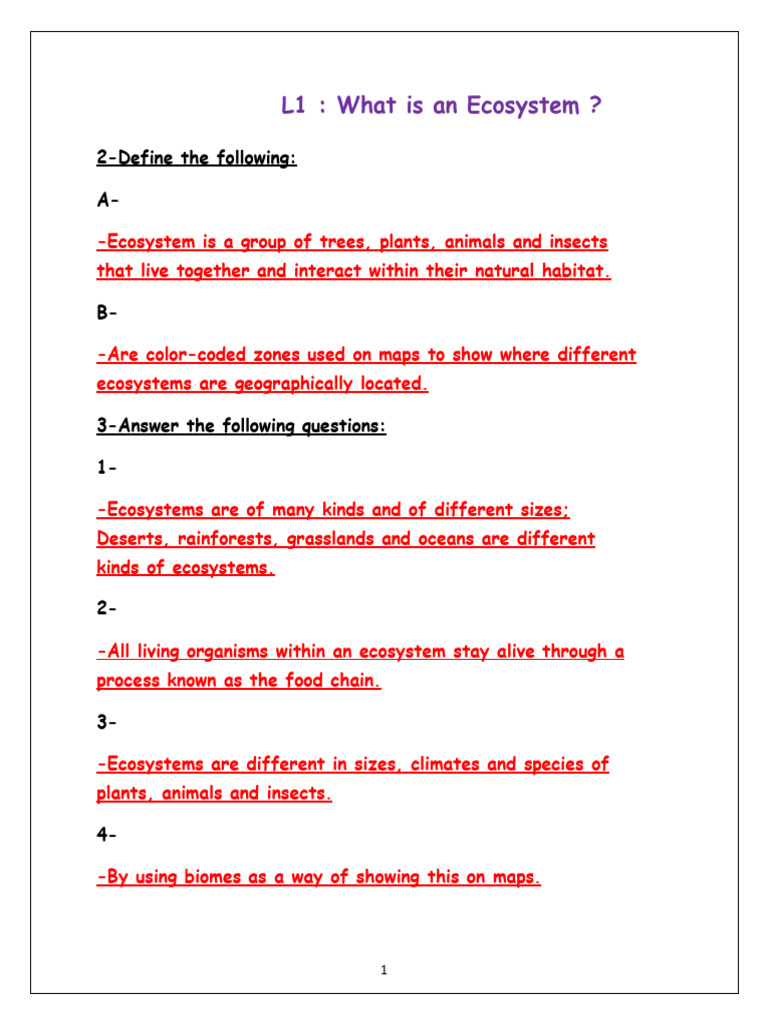 Ecosystem | PDF