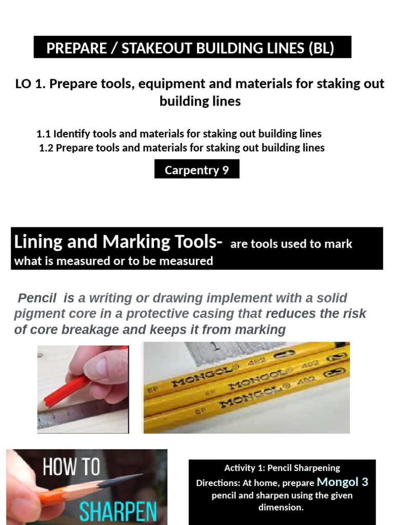 Lining and Marking Lines Tools | PDF