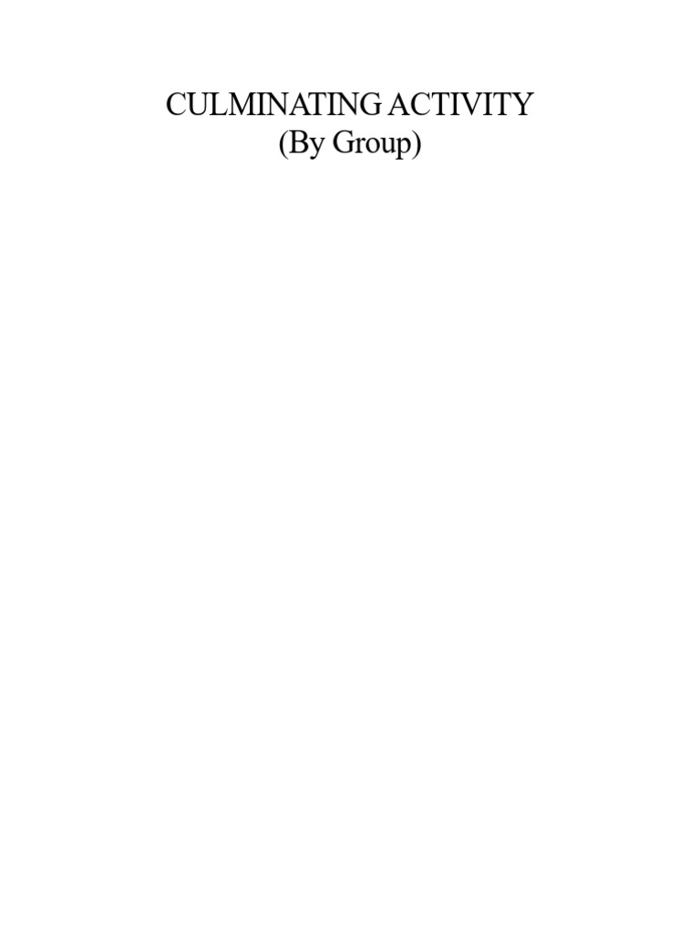 Culminating Activity 24 | PDF