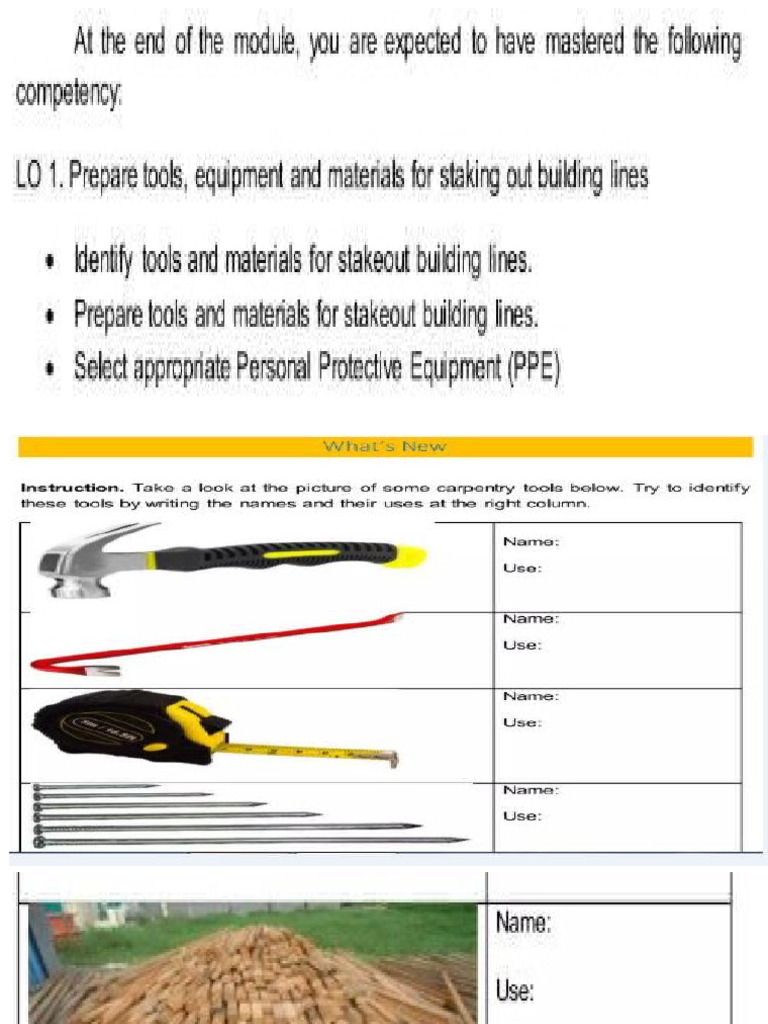 Tools and Materials and PPE | PDF