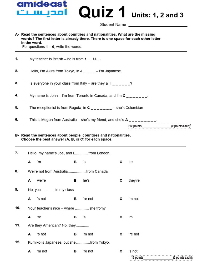 GE1 American Empower Quiz 1 | PDF | Cuisine