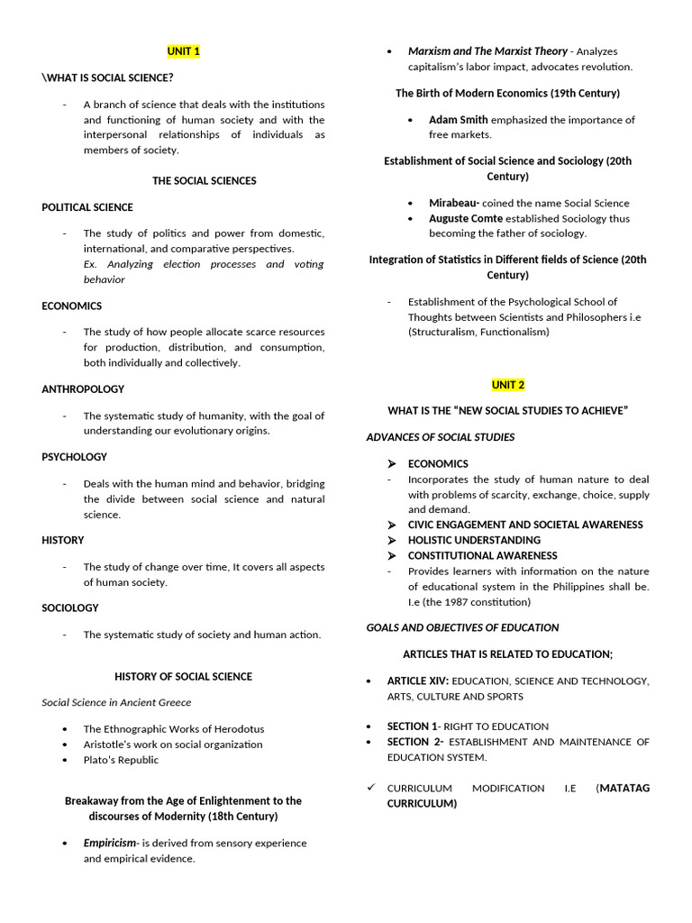 TASS (Unit 1 To 5) | PDF