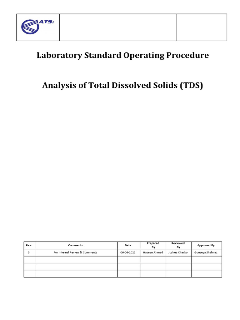 Sop Ats El 006 Tds Rev0 | PDF