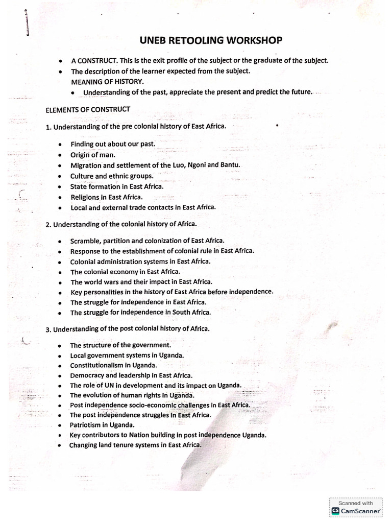 History and Political Education Uneb Retooling | PDF