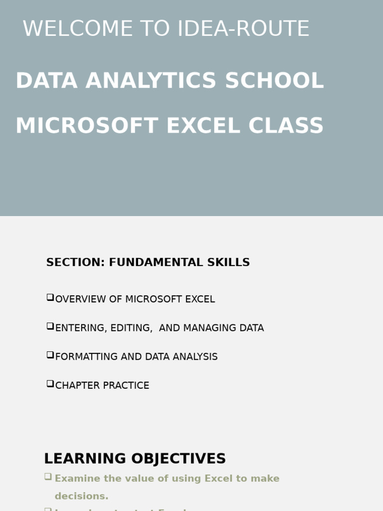 Excel PowerPoint Presentation | PDF