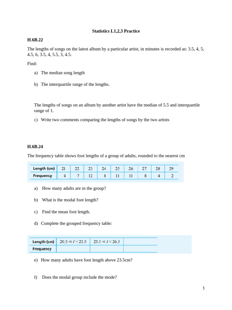 Practice (L1,2,3) | PDF