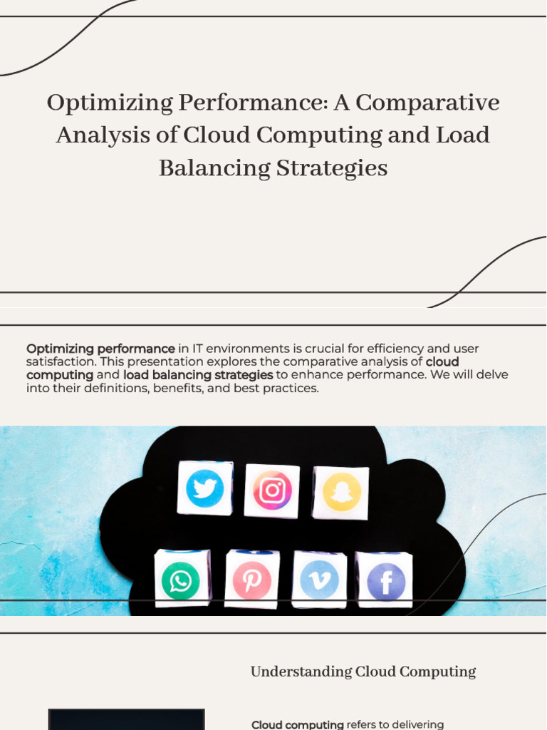 Slidesgo Optimizing Performance A Comparative Analysis of Cloud Computing and Load Balancing ...