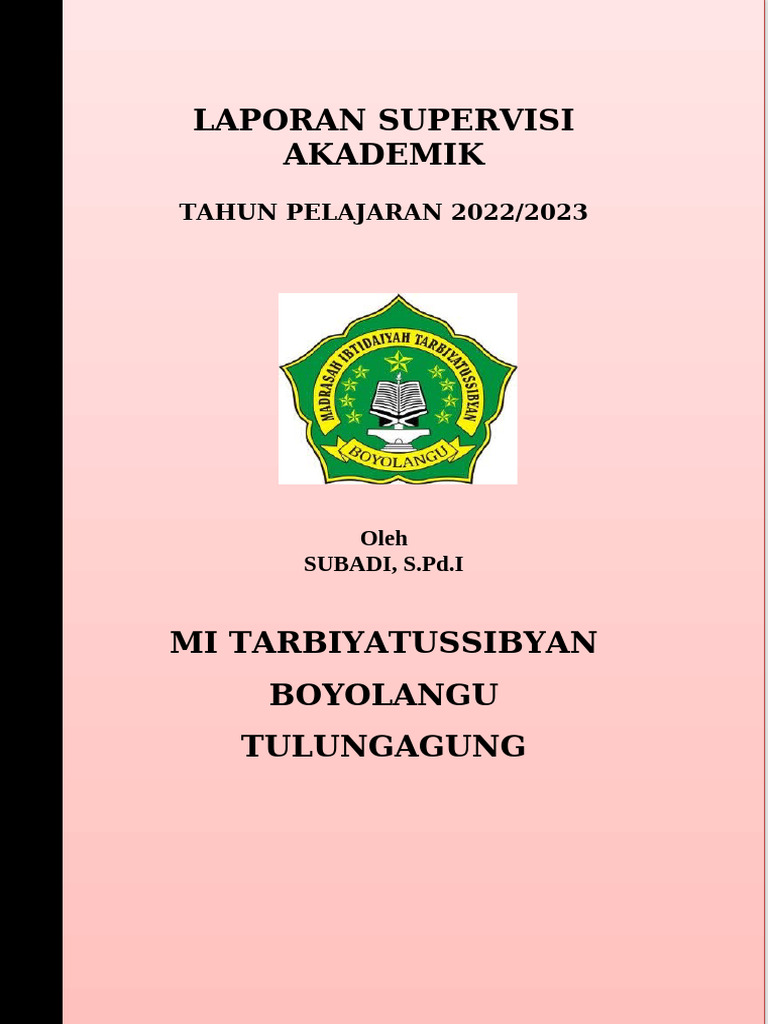 Laporan Supervisi Akademik 2022-2023 | PDF