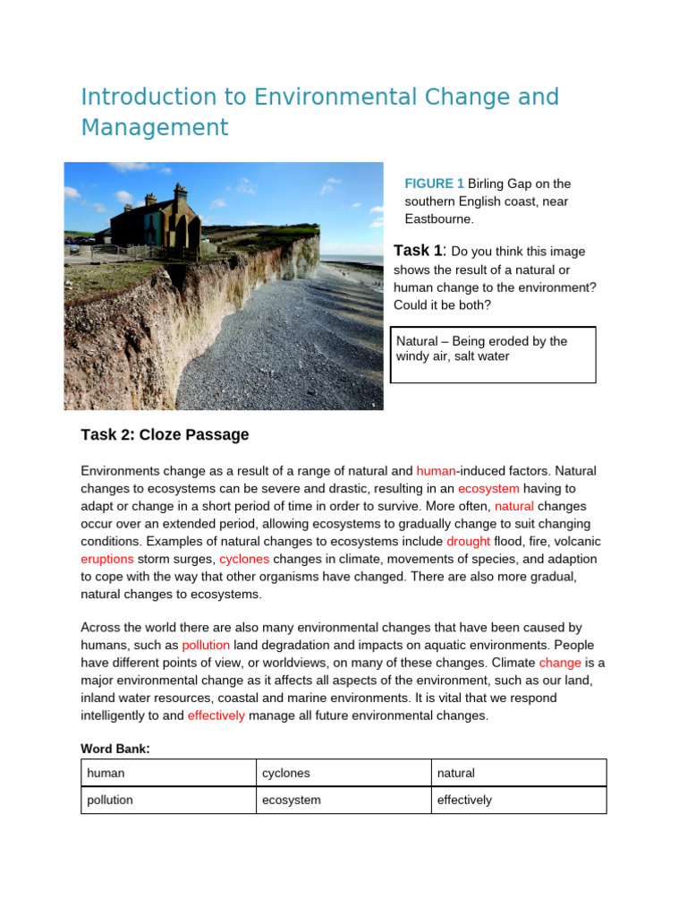1.2 Introduction To Environmental Change and Management | PDF
