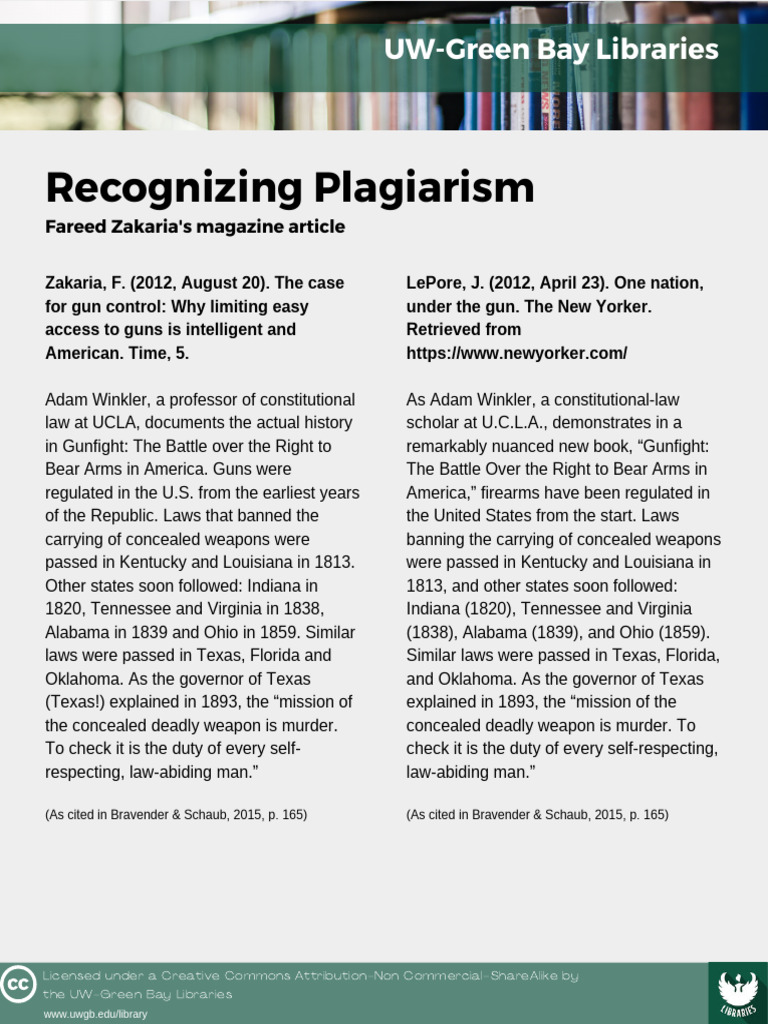 Student Handouts For Preventing Plagiarism | PDF