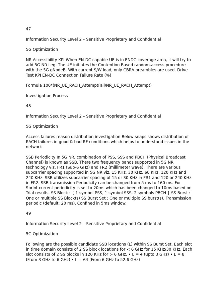 5g Ericsson Optimization August 2019 | PDF