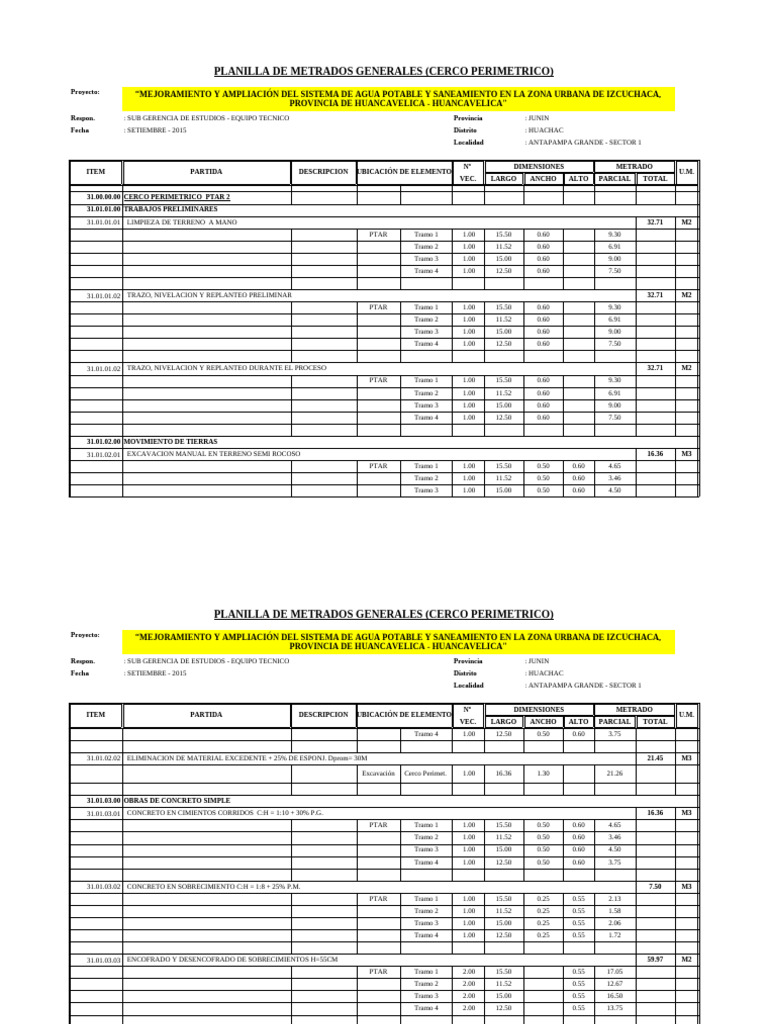 Cerco Perimet Ptar 1,2,3,4 | PDF