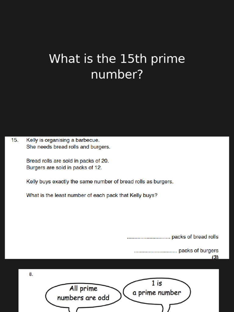 What Is The 15th Prime Number - Presentation | PDF