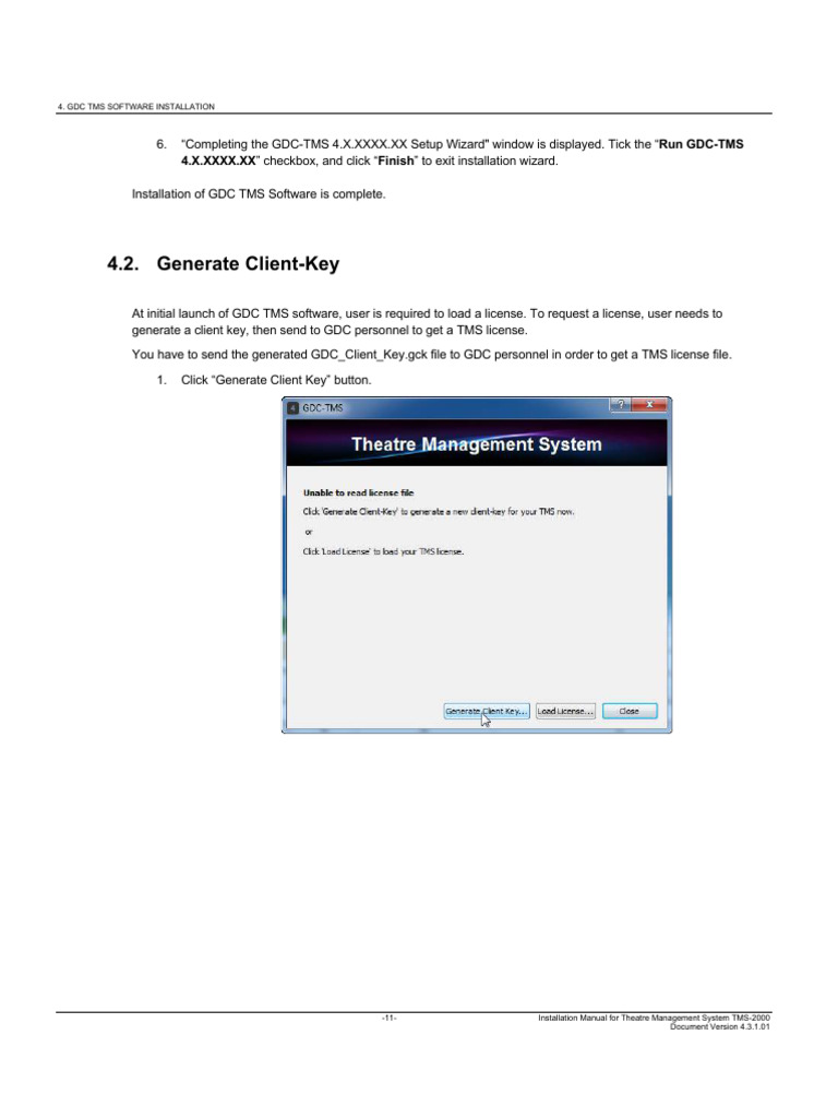 GDC TMS Software Installation Guide | PDF