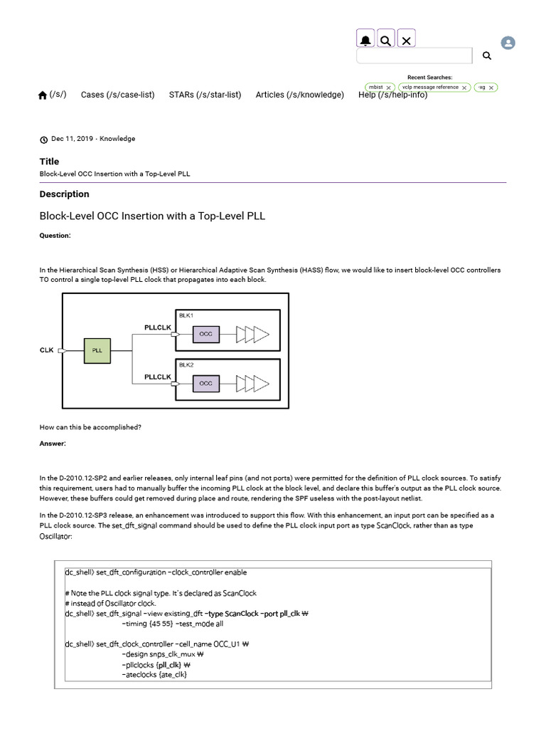 Block-Level OCC Insertion with a Top-Level PLL | PDF