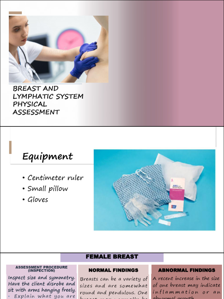 Ncm101 Assessment of Breast and Lymphatic System | PDF