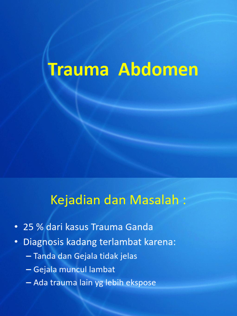 Trauma Abdomen | PDF