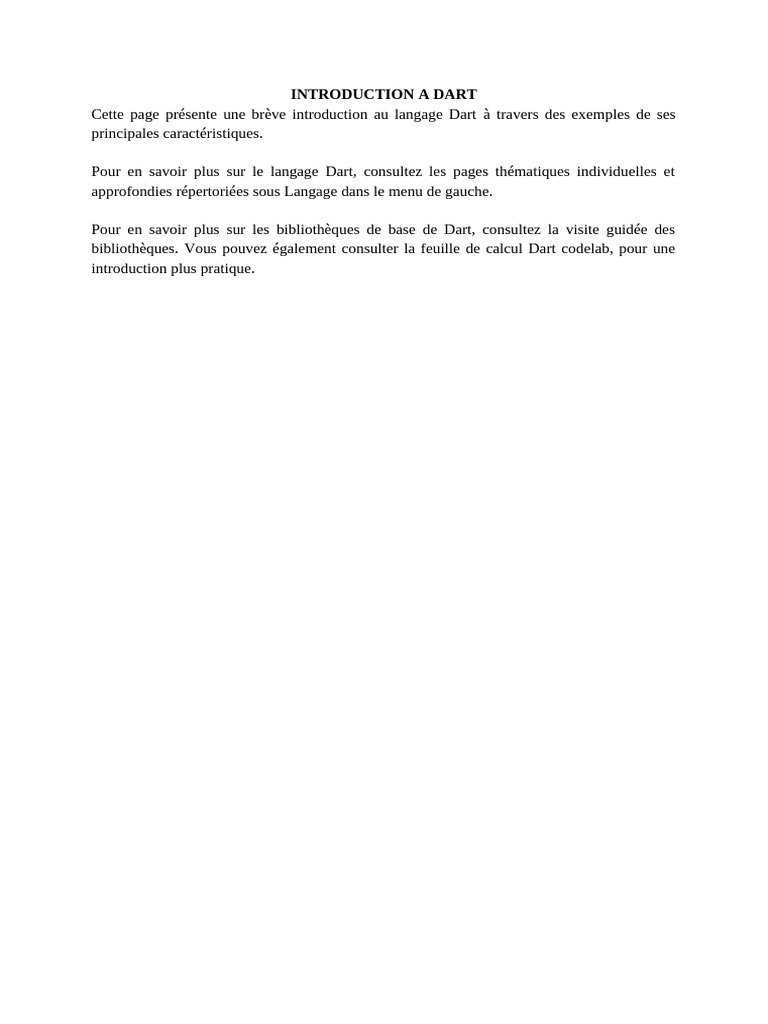 Langage de Programmation Dart | PDF Langage de Programmation Dart | PDF