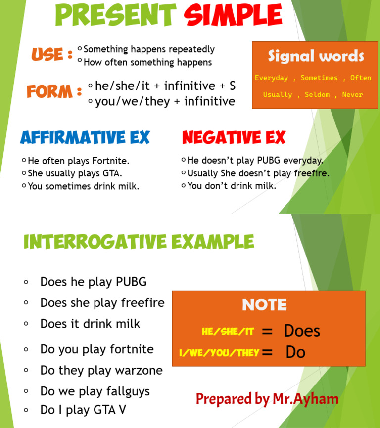 PResentSimple V2 | PDF