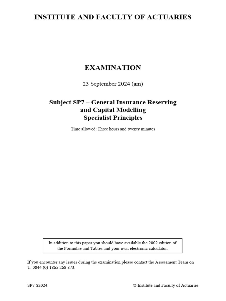 SP7 - September 2024 - Exam Paper | PDF