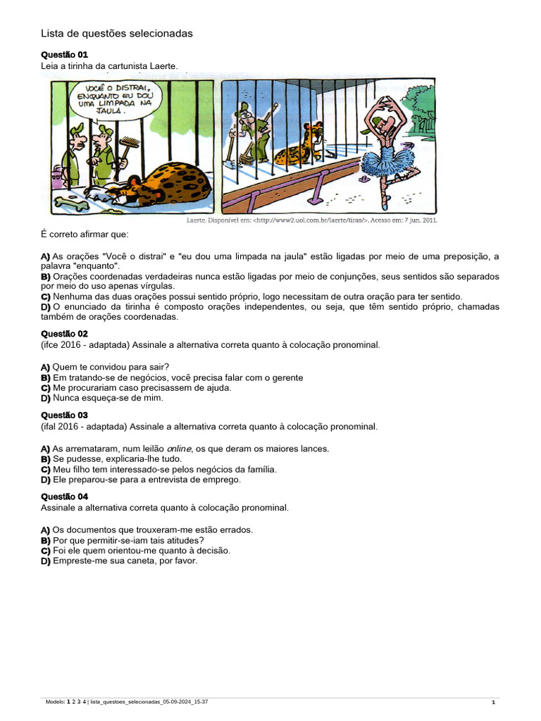 lista_questoes_selecionadas | PDF