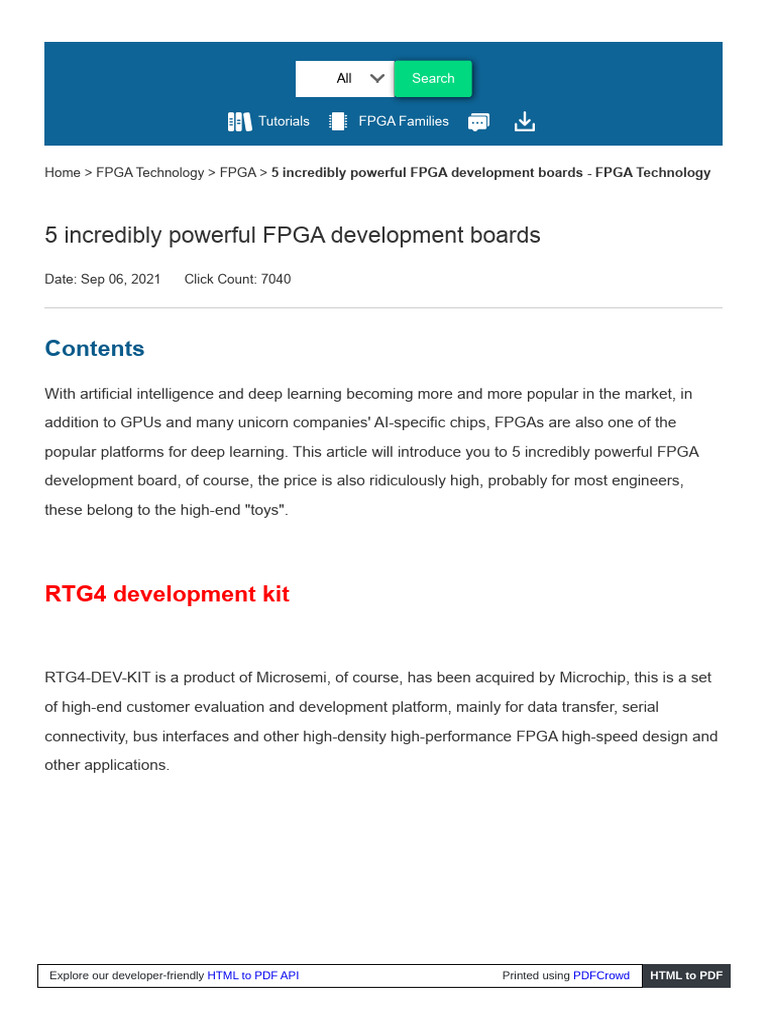 5 Incredibly Powerful FPGA Development Boards - FPGAKey | PDF