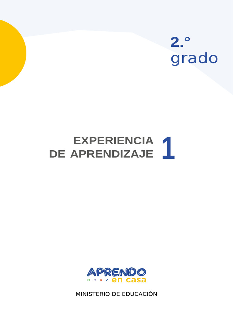 Experiencia De Aprendizaje 2 Grado Pdf