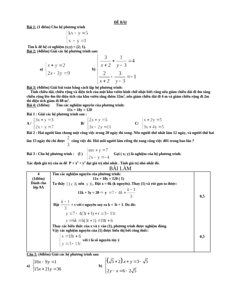 Cac de Kiem Tra Chuong 3 Dai So 9 | PDF