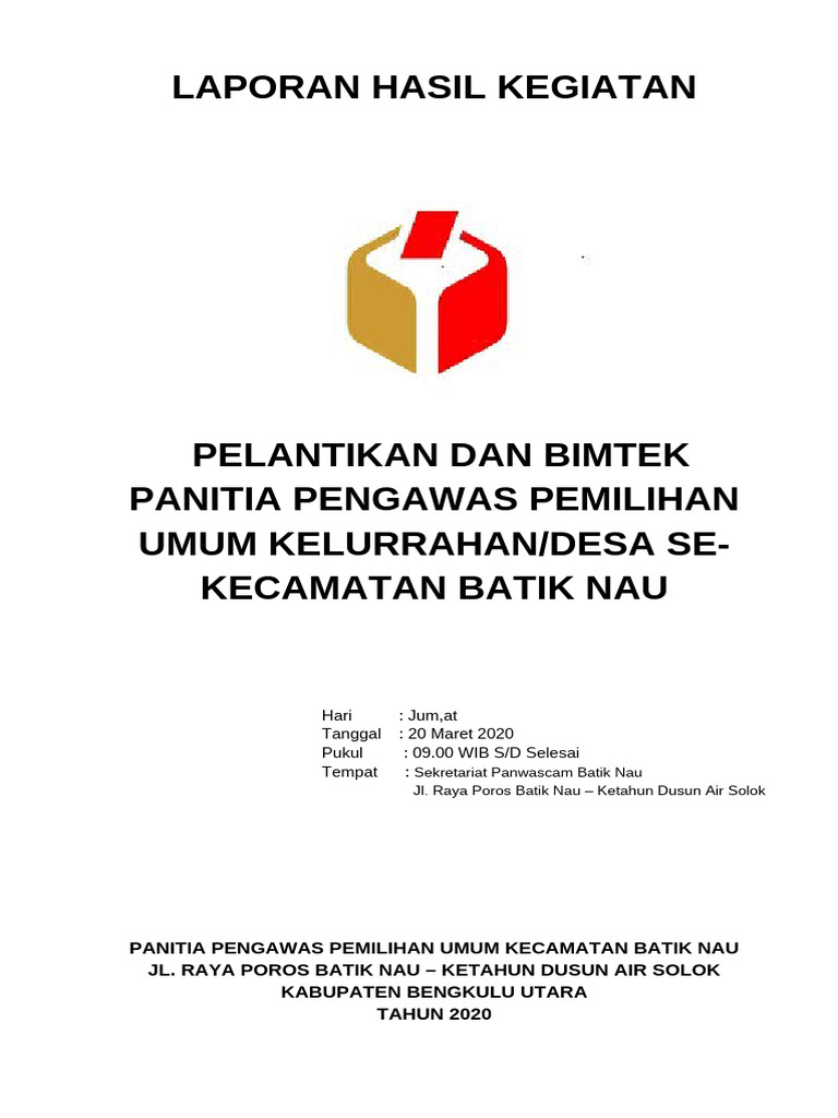 Laporan Bimtek | PDF