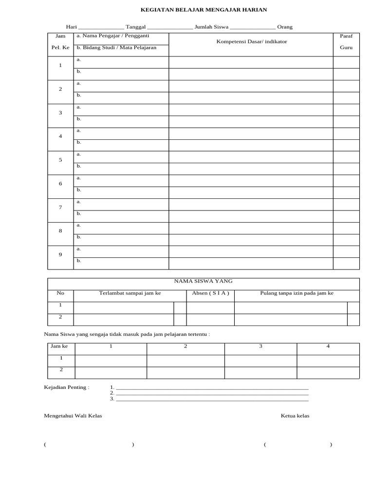 Jurnal Kbm-Kelas | PDF