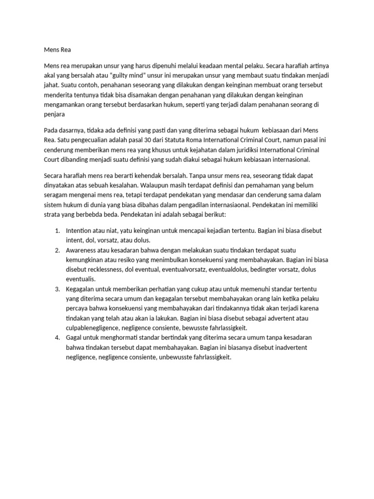 Mens Rea | PDF