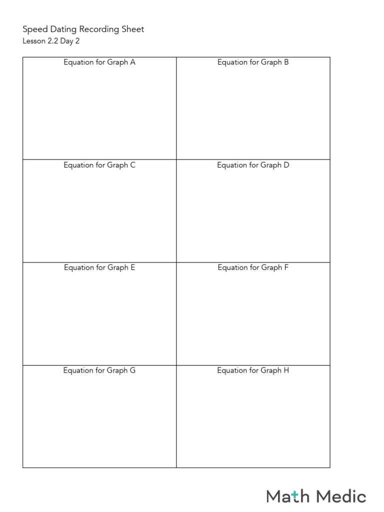 Lesson 2 2 Day 2 Recording Sheet AP Precalculus Math Medic d72461c26d | PDF