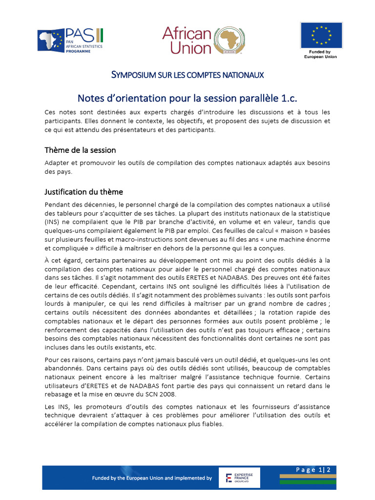 PASII - Note Session 1c - Symposium NA - 09 - 09 - 2024 - FR | PDF