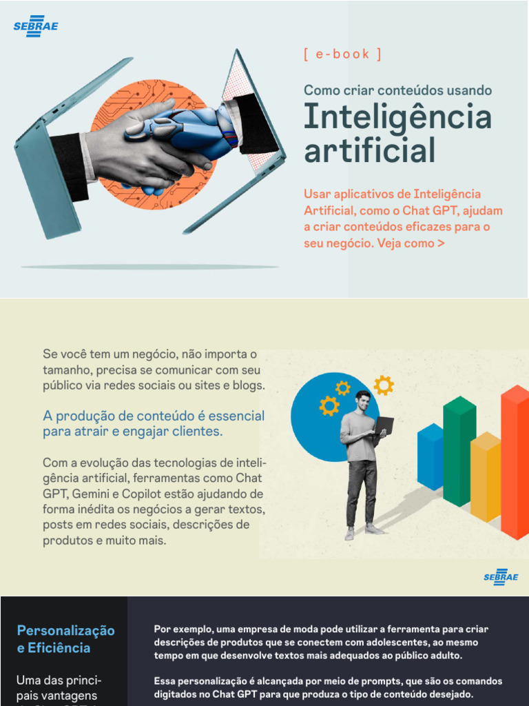 Ebook - Sebrae - Ia-Aprenda Criar Conteuì Do Com InteligeÌ Ncia Artificial | PDF
