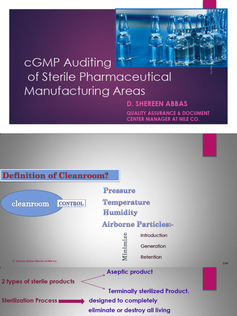 CGMP Sterile Product | PDF