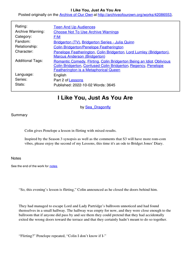 I Like You Just As You | PDF